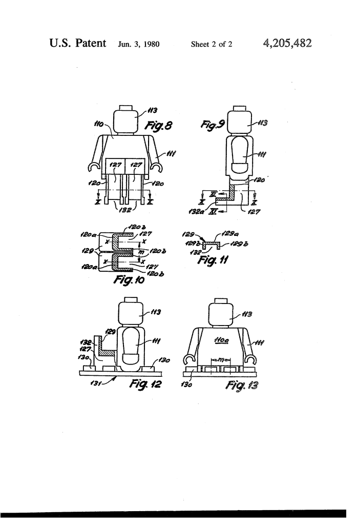 Lego Patents filed by Godtfred K. Christiansen and Jens N. Knudsen ...